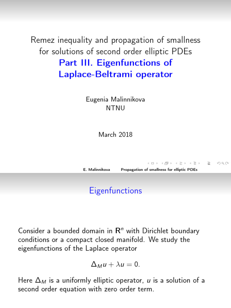 Malinnikova Lecture3 | PDF | Partial Differential Equation | Calculus