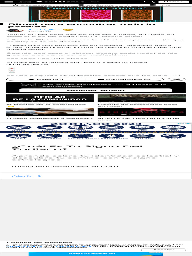 Ritual para Encontrar Objetos Perdidos | PDF