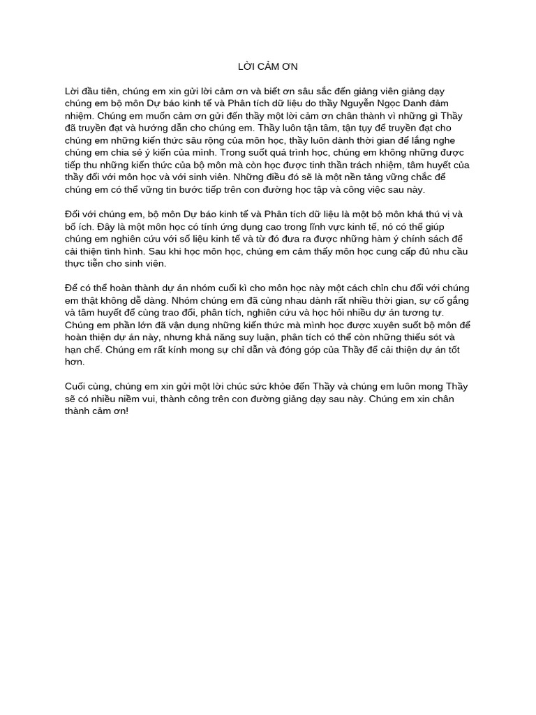 Thanks Letter | PDF