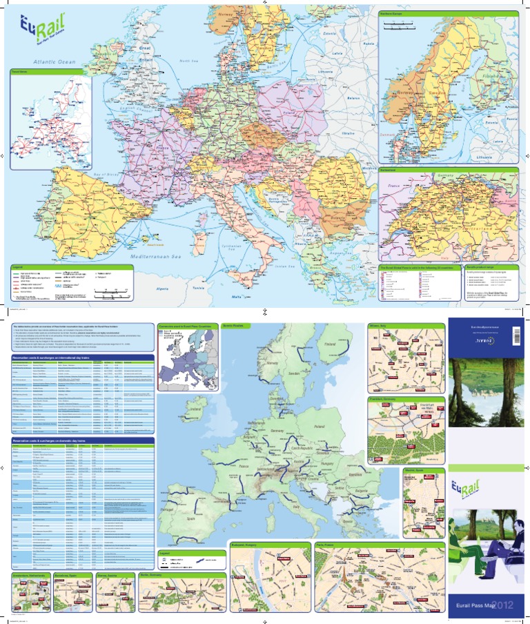 Eurail Pass Options and Travel Map | PDF | Euro | Rolling Stock