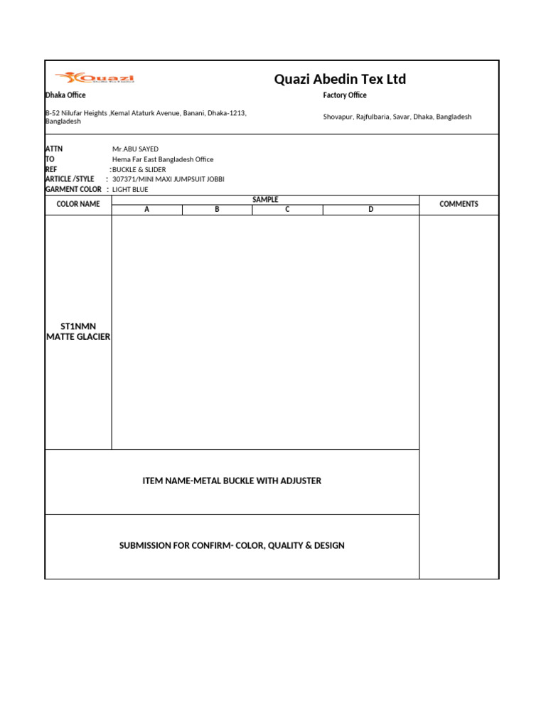 Lab Dip Frmate & Sample Chart | PDF | Clothing | Human Appearance