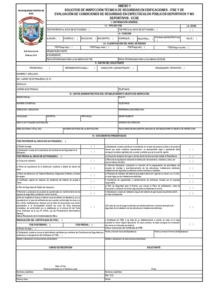 Inspección Técnica de Seguridad en Edificaciones | PDF