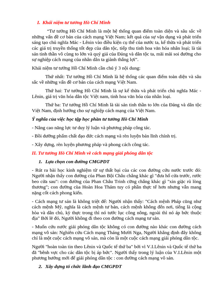 ND Ôn tập TTHCM | PDF