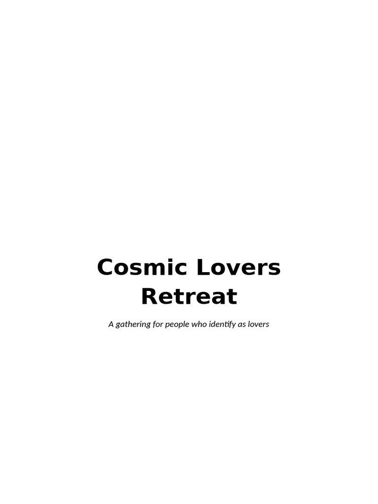 Cosmic Lovers Retreat-1 | PDF | Intimate Relationships | Psychological ...