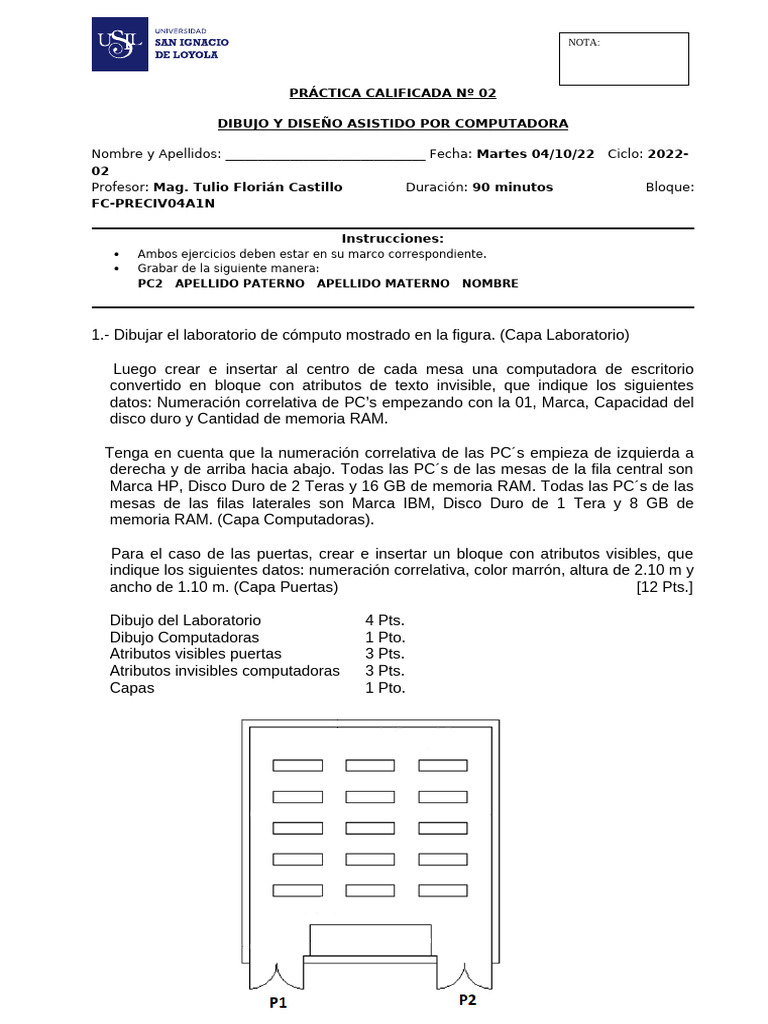 4 A PC2 Dibujo y Diseño APC 2022-02 | PDF | Informática