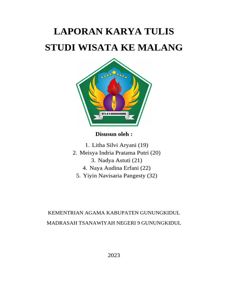 Wisata Edukasi Malang: Laporan MTsN 9 | PDF