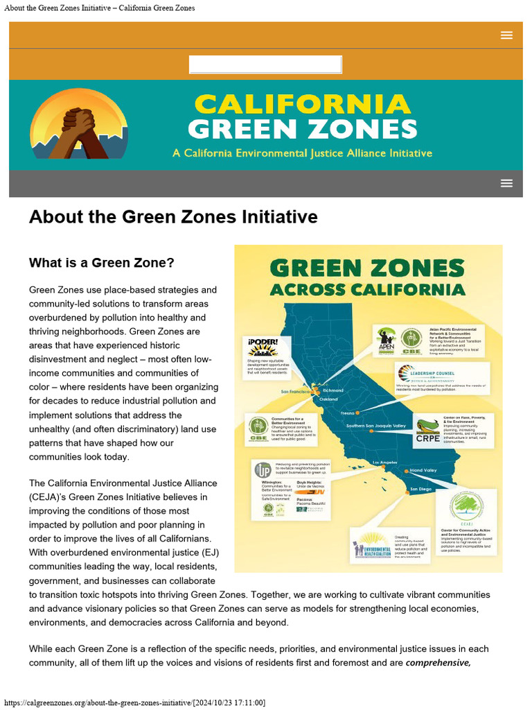 California Green Zones Initiative Overview | PDF | Economies ...
