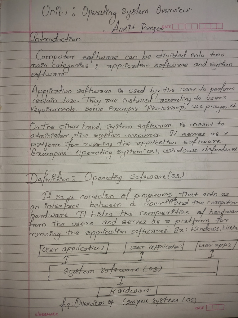 OS - Unit 1 | PDF