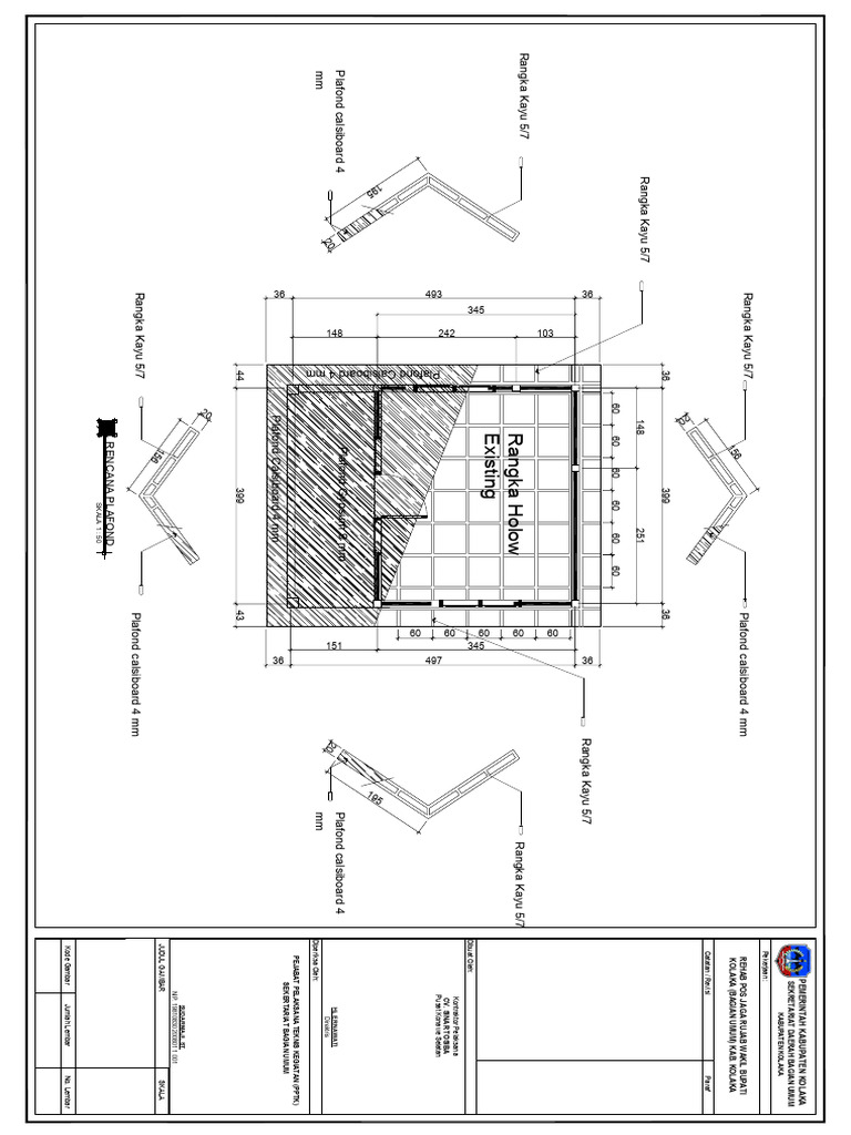 Contoh Renacana Atap Pos Jaga | PDF