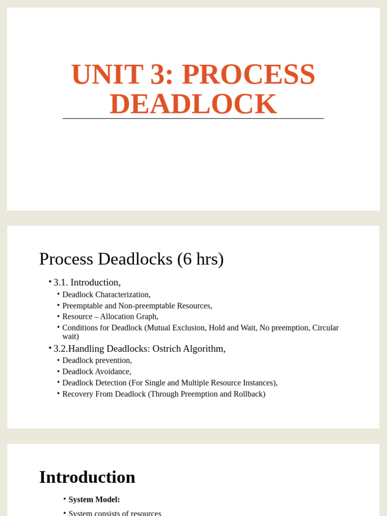 Unit 3 Process Deadlocks | PDF | Theoretical Computer Science | Computing Unit 3 Process Deadlocks | PDF | Theoretical Computer Science | Computing