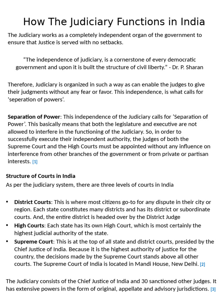 The Basic Structure of The Judiciary System in India | PDF | Supreme ...