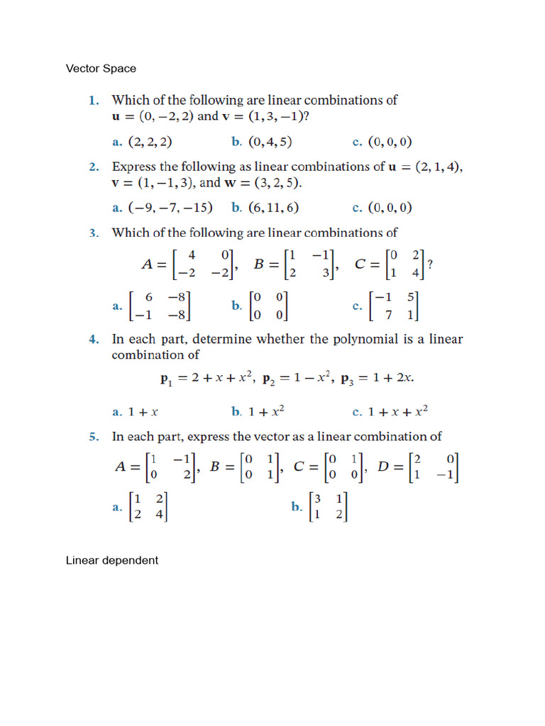 5 Vector Space | PDF
