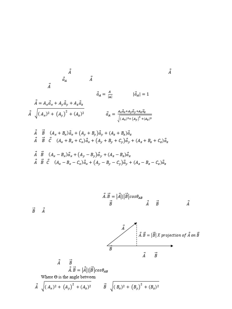 Electromagnetic Vector Basics | PDF | Euclidean Vector | Cartesian ...