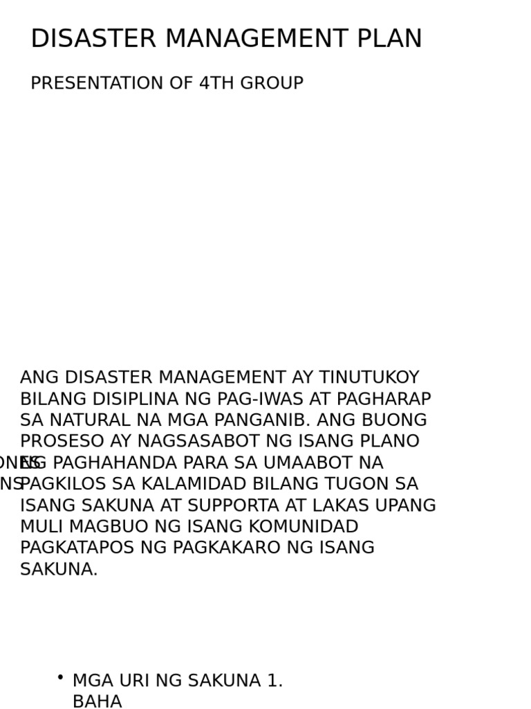 Group 4 Disaster Management | PDF