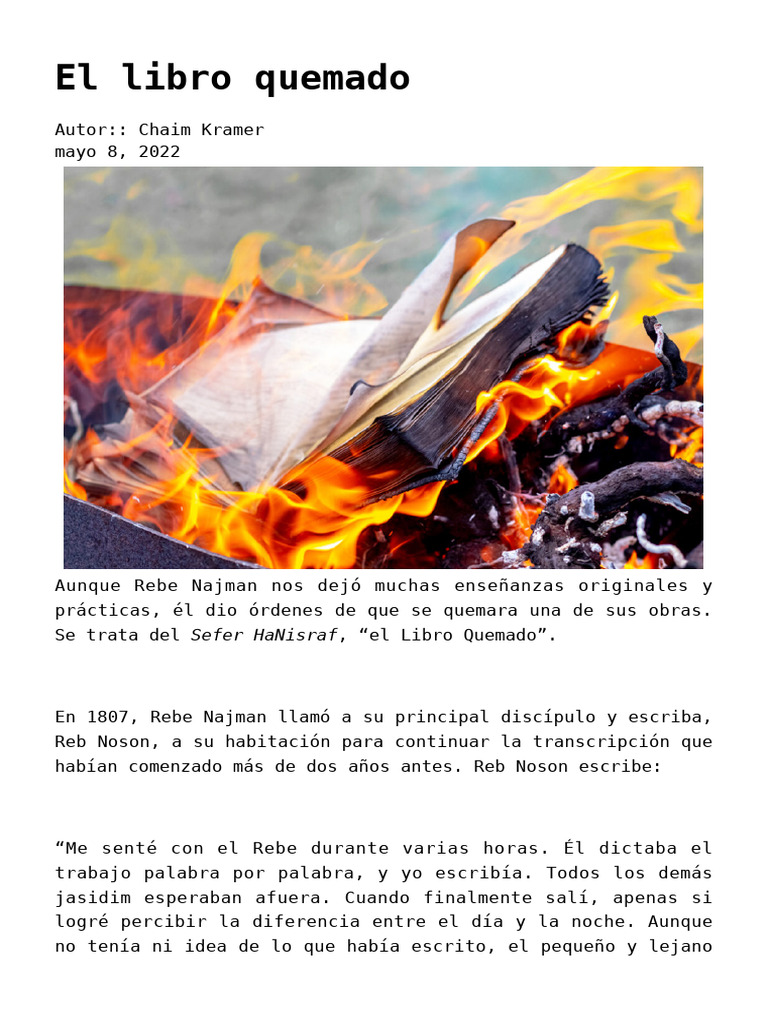 El Libro Quemado | PDF | Clásicos