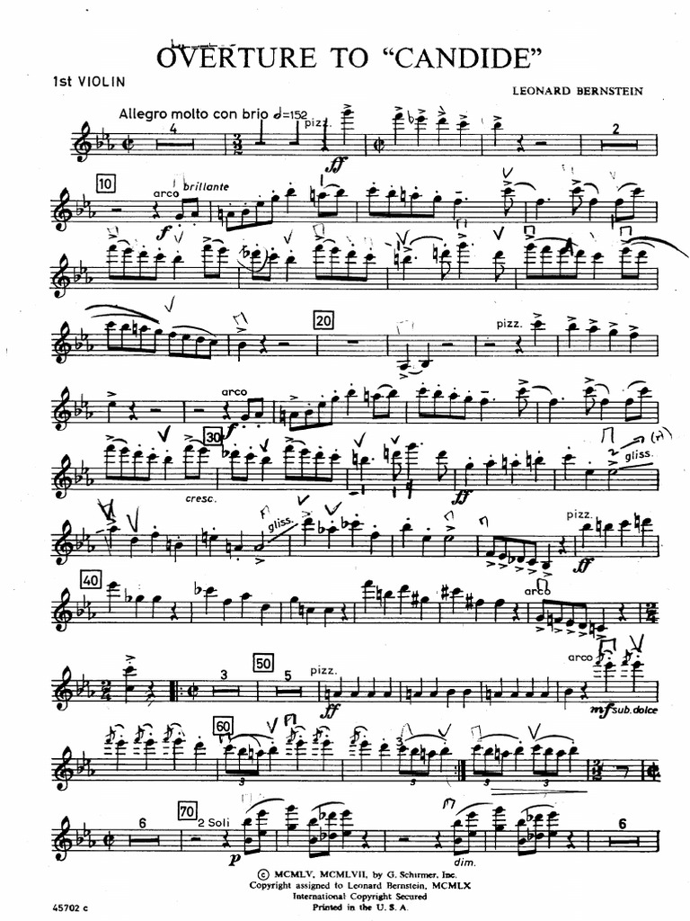 B-Bernstein - Candide - Violin 1 | PDF
