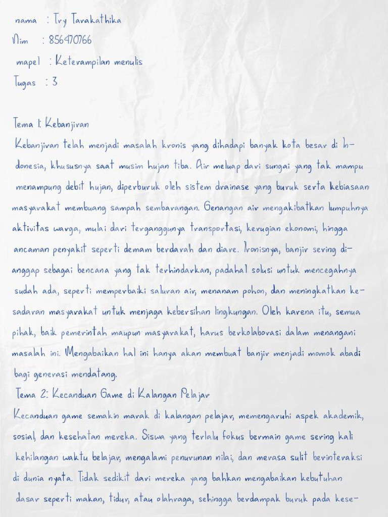 Tugas 3 Keterampilan Penulis | PDF