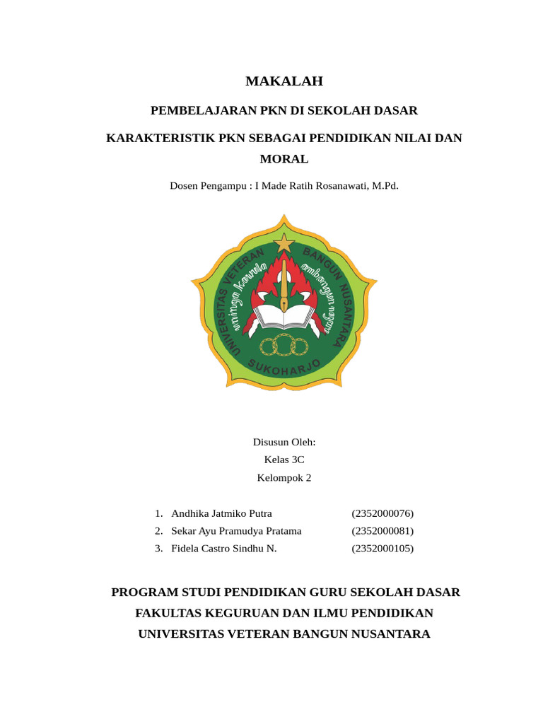 Karakteristik PKn sebagai Pendidikan Moral | PDF