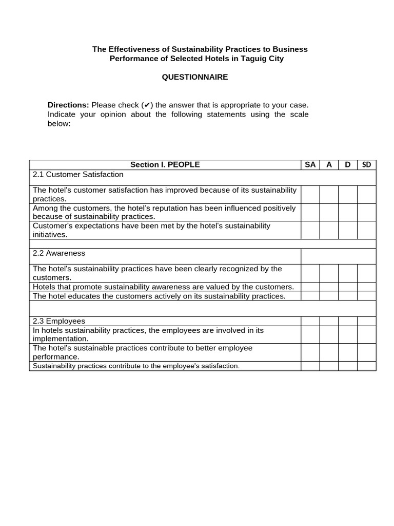 SURVEY QUESTIONNAIRES | PDF | Sustainability | Waste Management