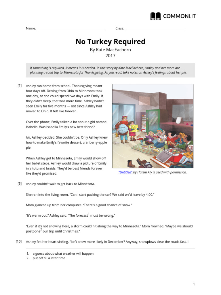 No Turkey Required-Student | PDF
