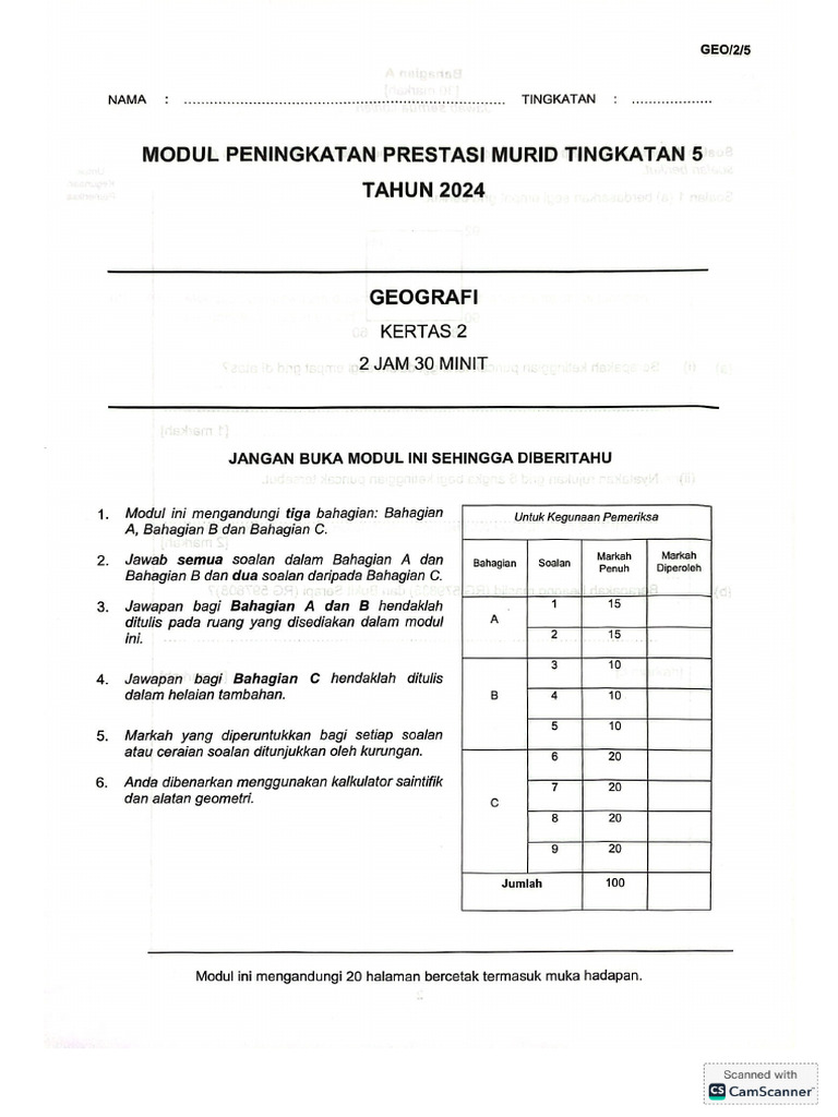 Kedah-Percubaan SPM K2 2024 | PDF