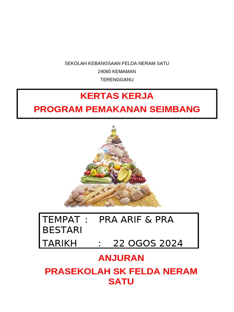 Program Pemakanan Seimbang Prasekolah | PDF | Kesehatan Holistik