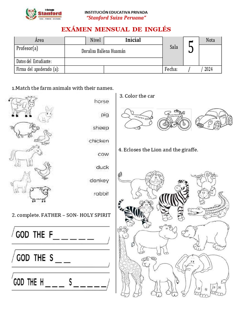 Examen Ingles | PDF