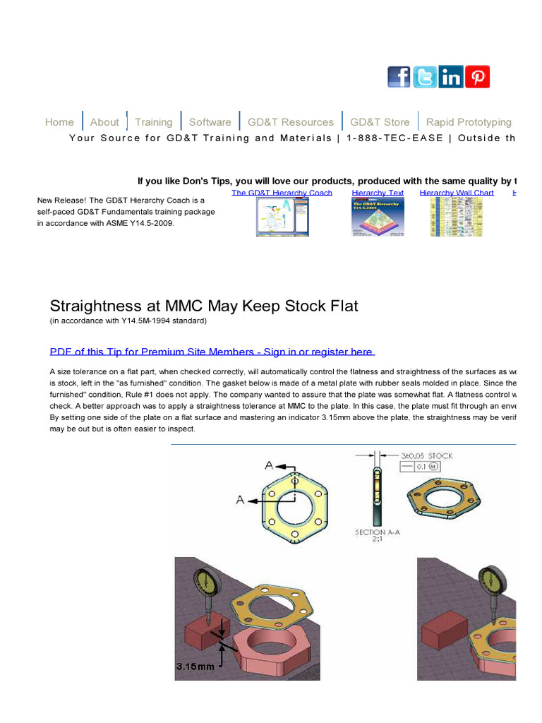GD - T Tip - Straightness | PDF