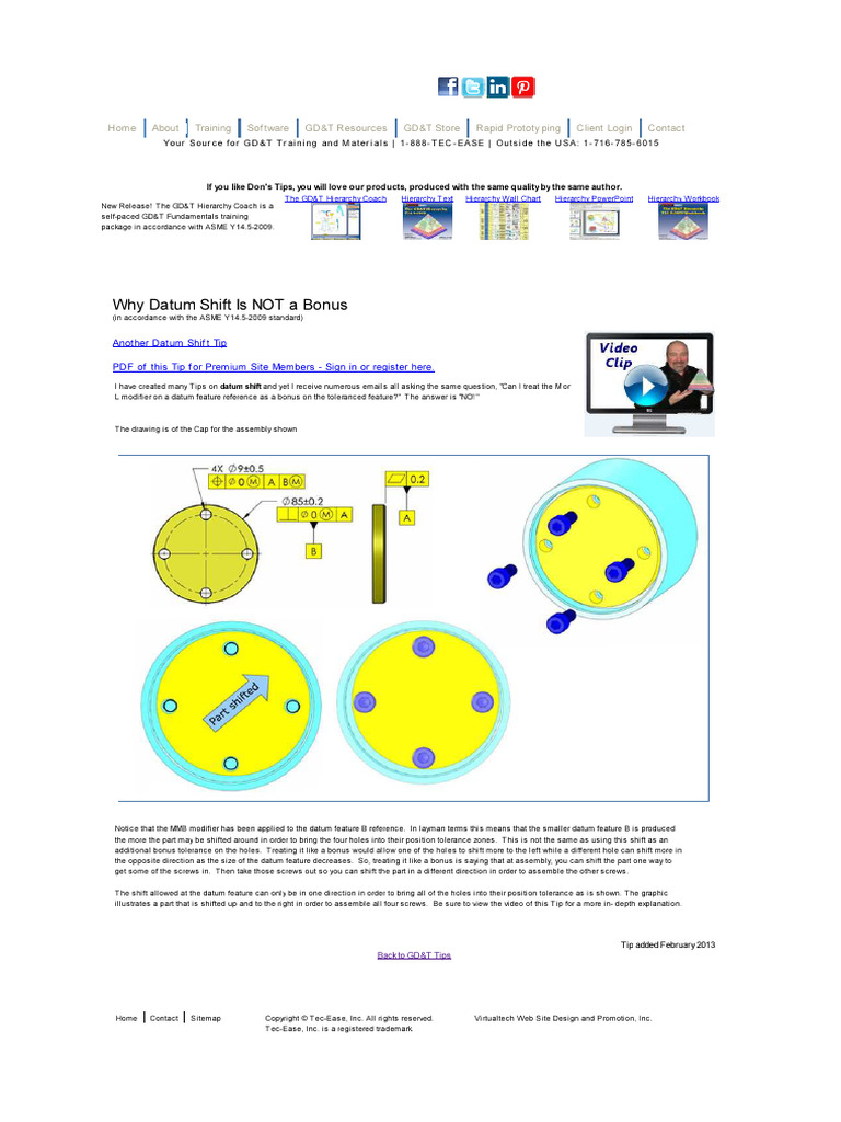 GD - T Tip - Why Datum Shift Is NOT A Bonus | PDF | Technical Drawing ...
