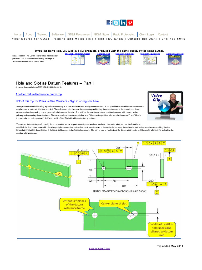GD - T Tip - Datum Reference Frame | PDF