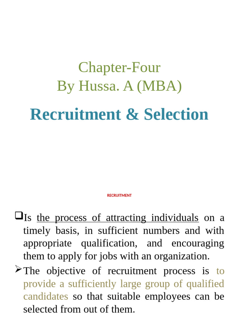 HRM-CH-4 | PDF | Recruitment | Employment