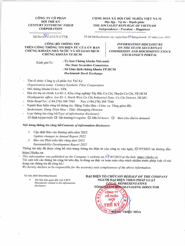 STK Baocaothuongnien 2022 DieuChinh | PDF