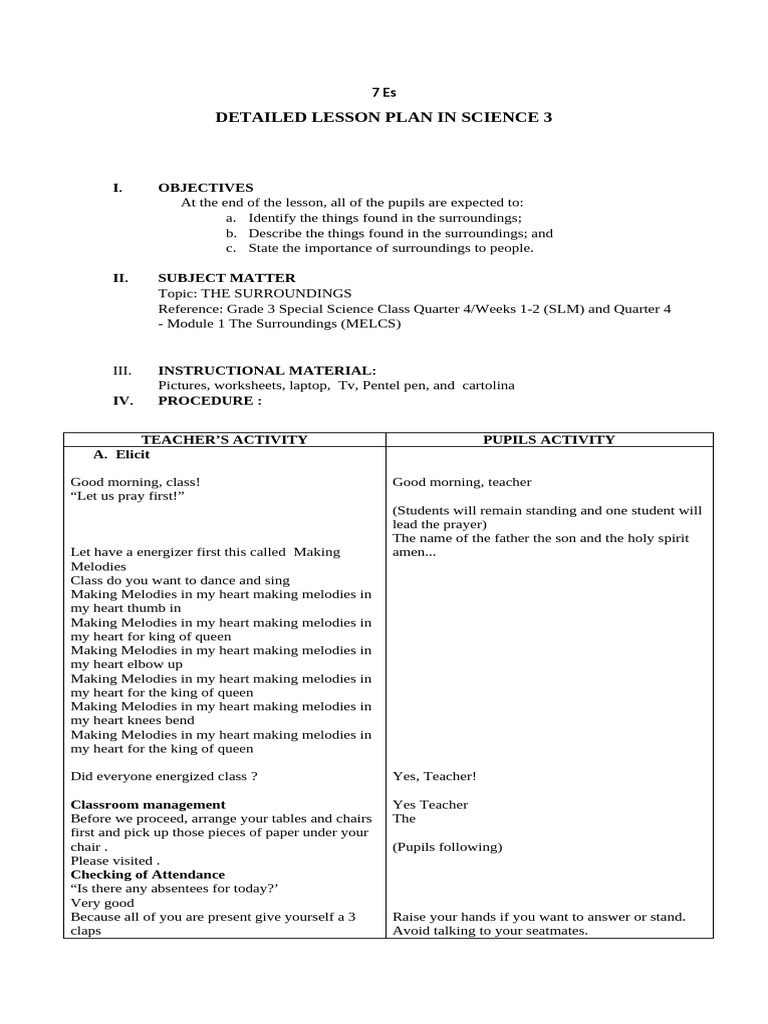 Detailed Lesson Plan in Science 3 | PDF | Natural Environment | Mountains