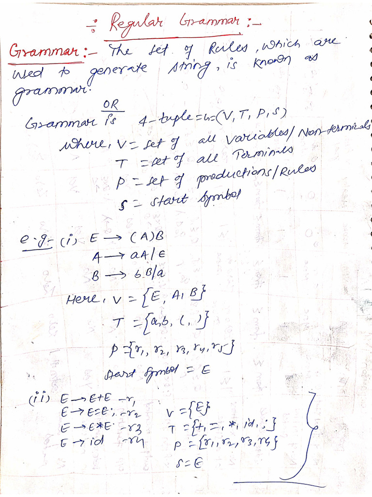 Regular Grammar | PDF
