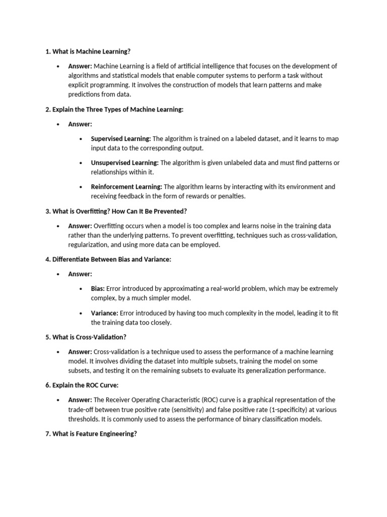 ml questions (1) | PDF | Machine Learning | Cognition