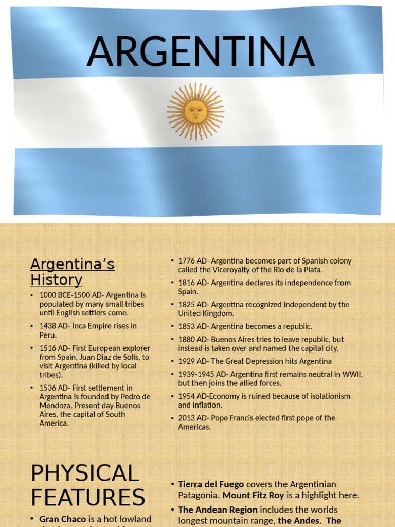 Argentina Presentation | PDF | Argentina | Andes