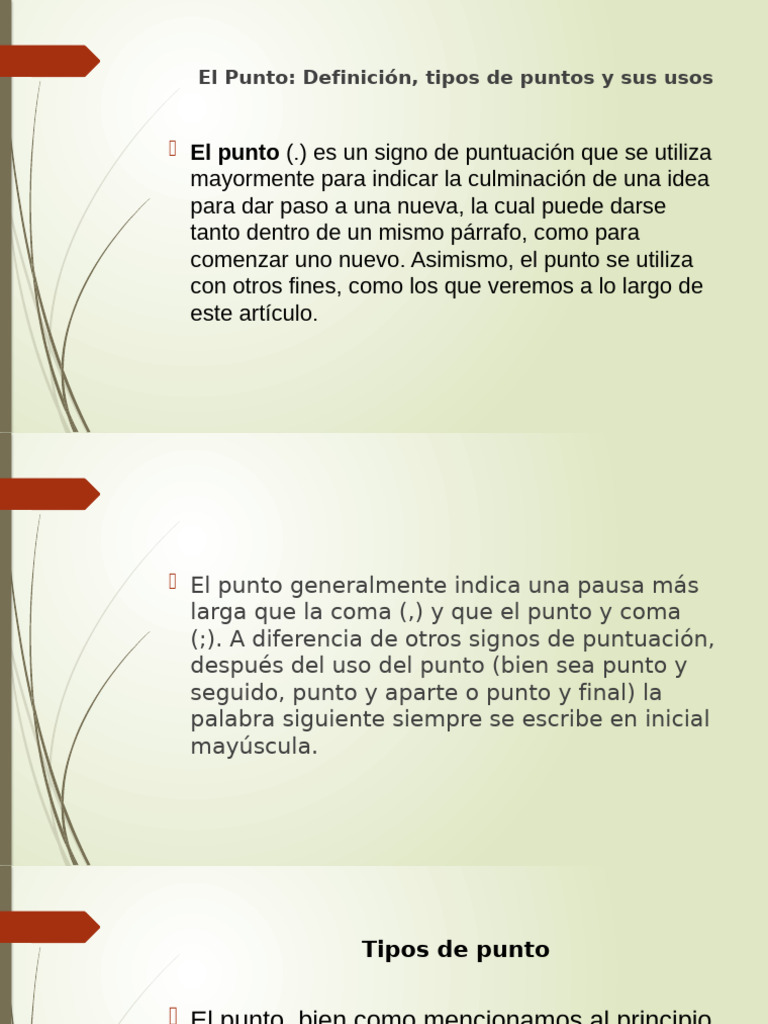 Uso Del Punto | PDF | Coma | Puntuación