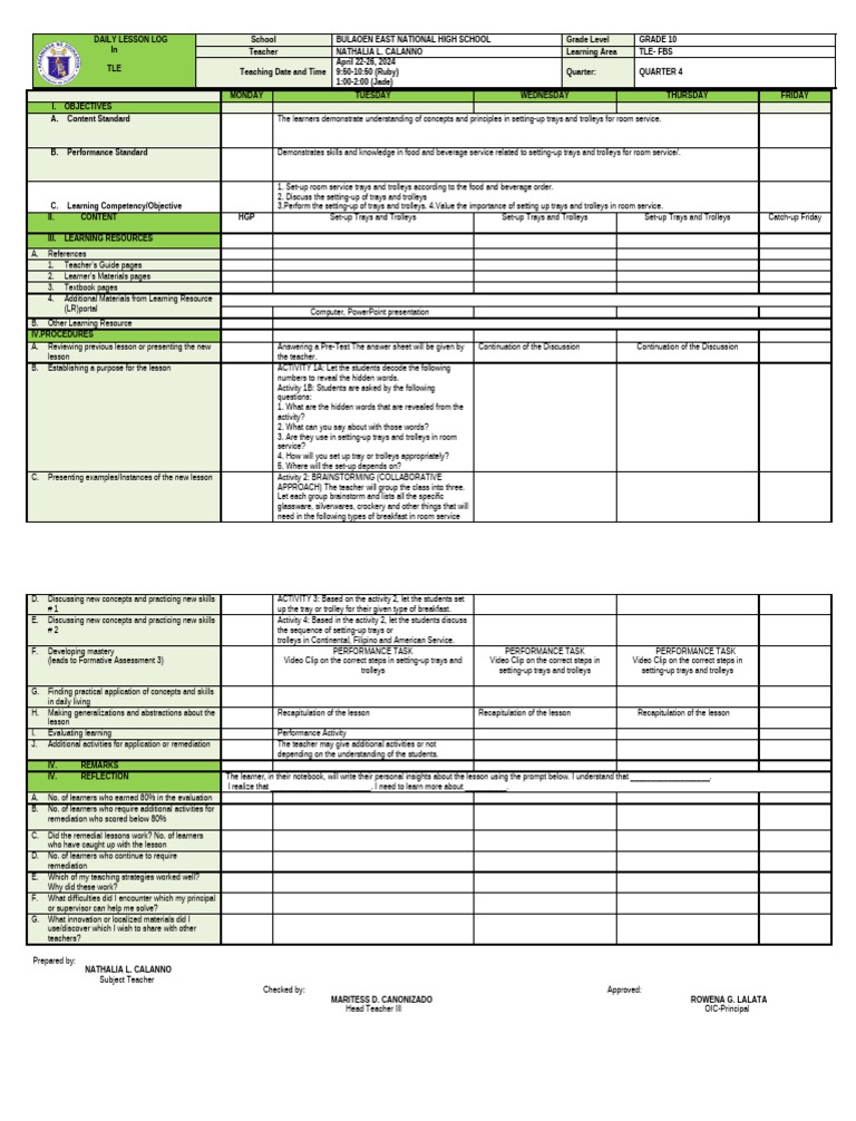 W4-FBS | PDF | Learning | Teachers