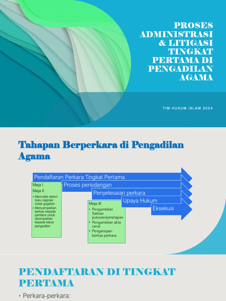 7 Proses Administrasi & Litigasi Tingkat Pertama | PDF | Ilmu Sosial ...