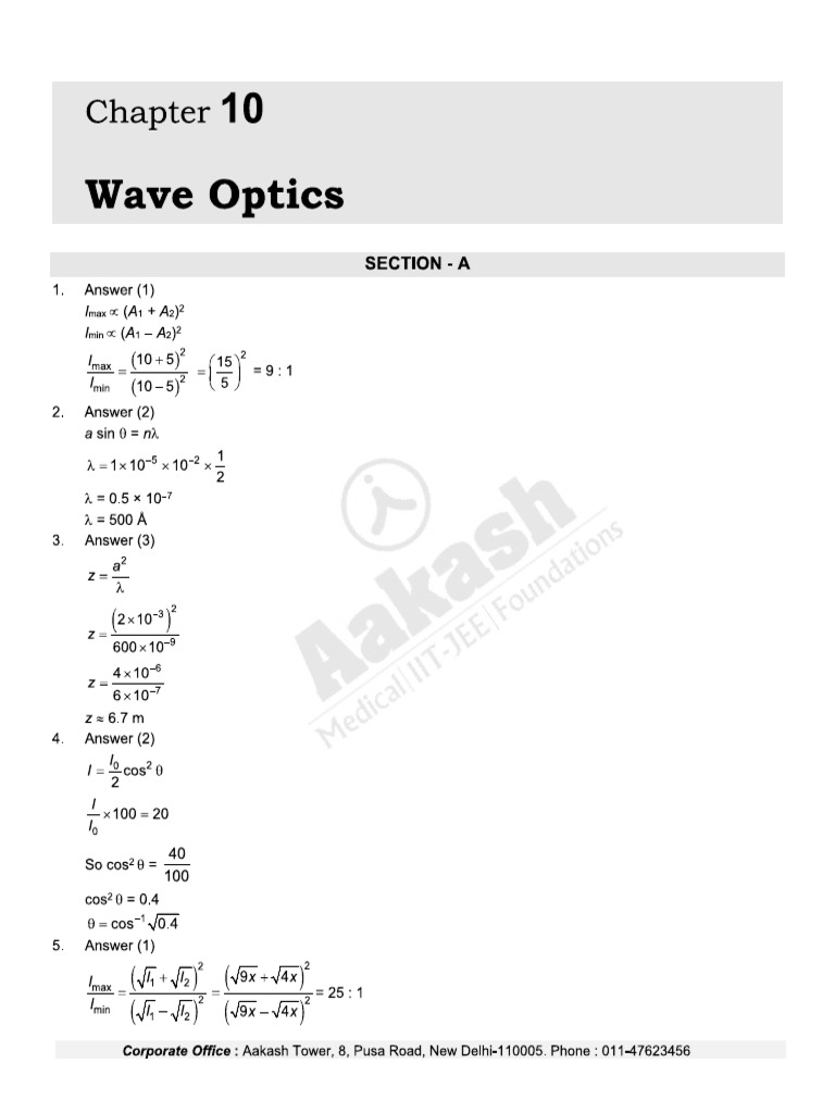 CLS MBN 24 25 P2 Phy Part 1 Set 1 Chapter 10 | PDF