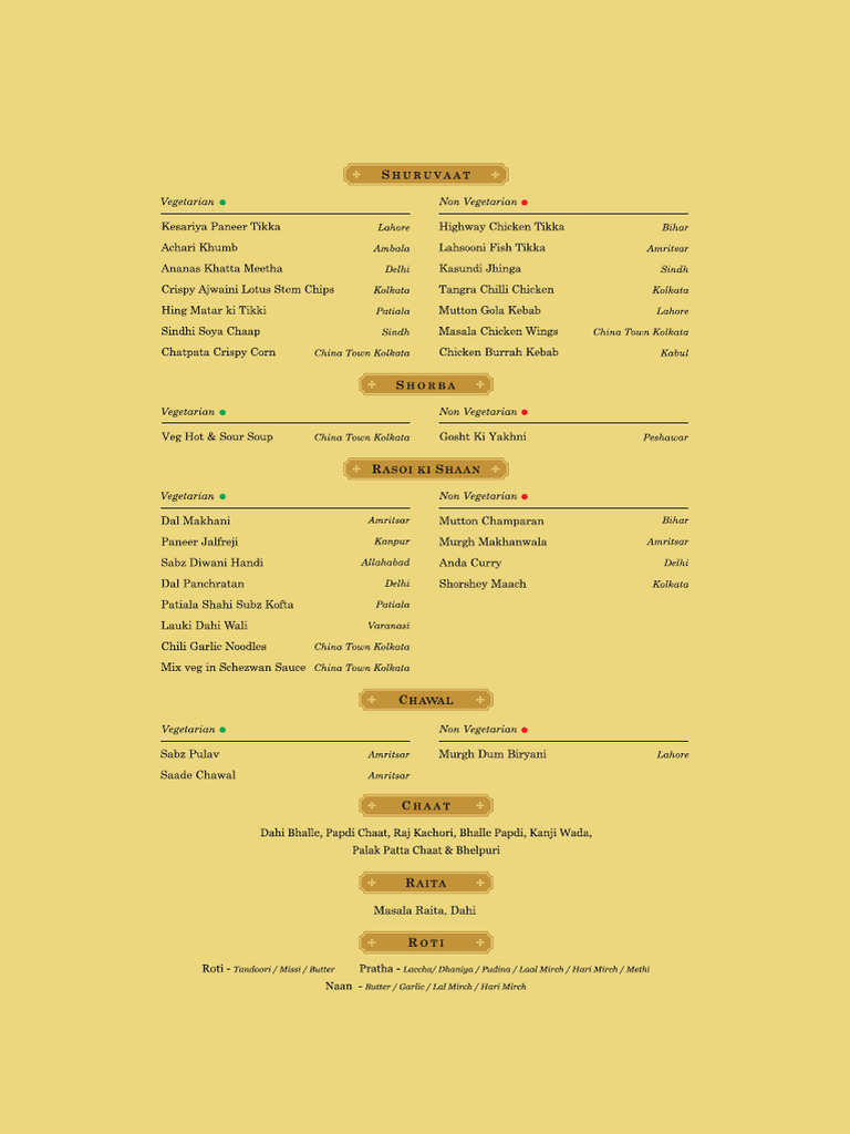 GTR CHD 1st Oct 2024 Menu | PDF