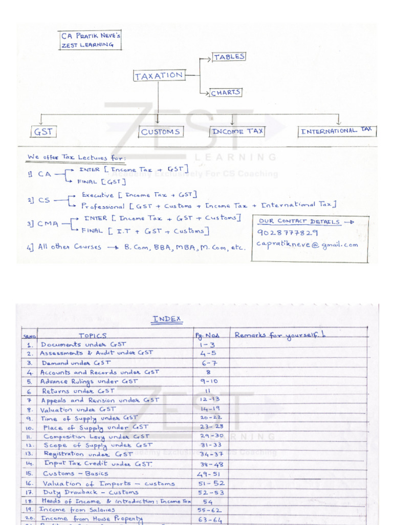 GST Chart Book | PDF