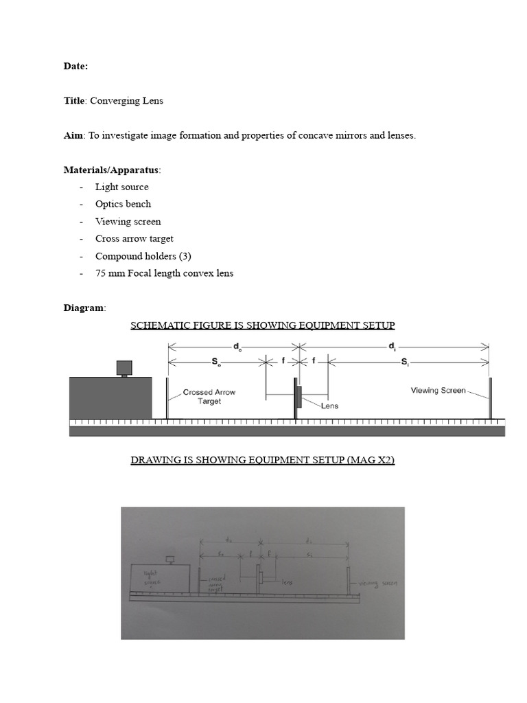 Image Formation with Converging Lenses | PDF | Glass Engineering And ...