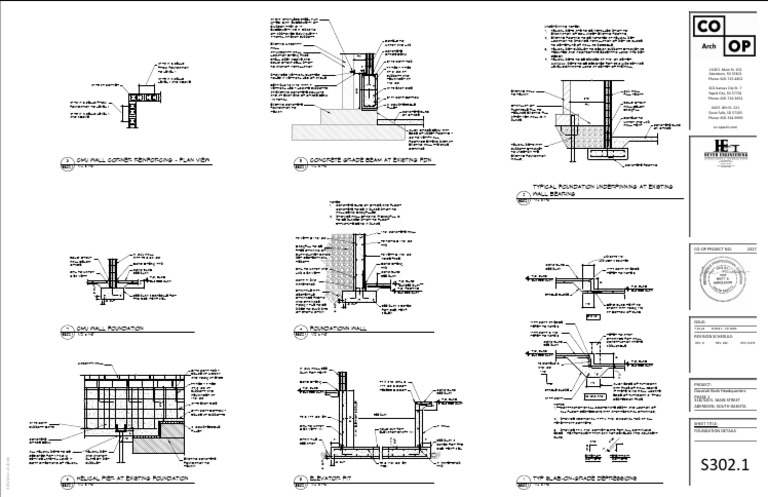 Concrete Grade Beam at Existing FDN Cmu Wall Corner Reinforcing - Plan ...