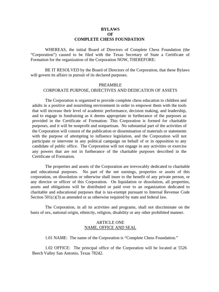 Bylaws | PDF | Indemnity | Board Of Directors