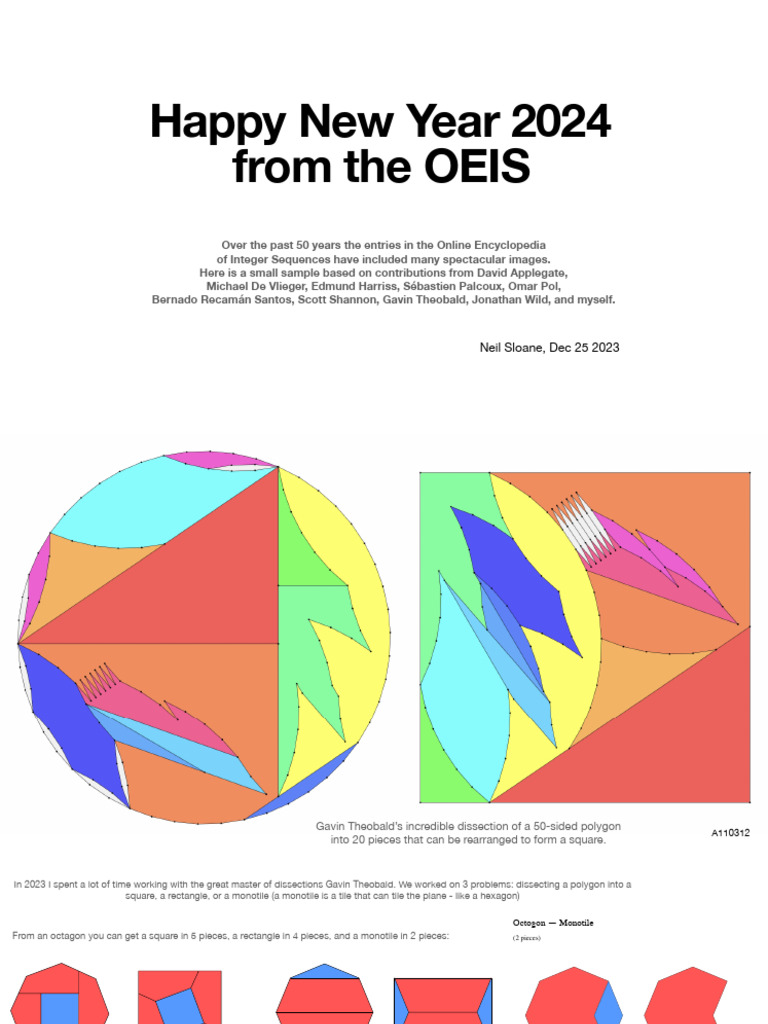 Sloane 2024 | PDF | Combinatorics | Discrete Mathematics