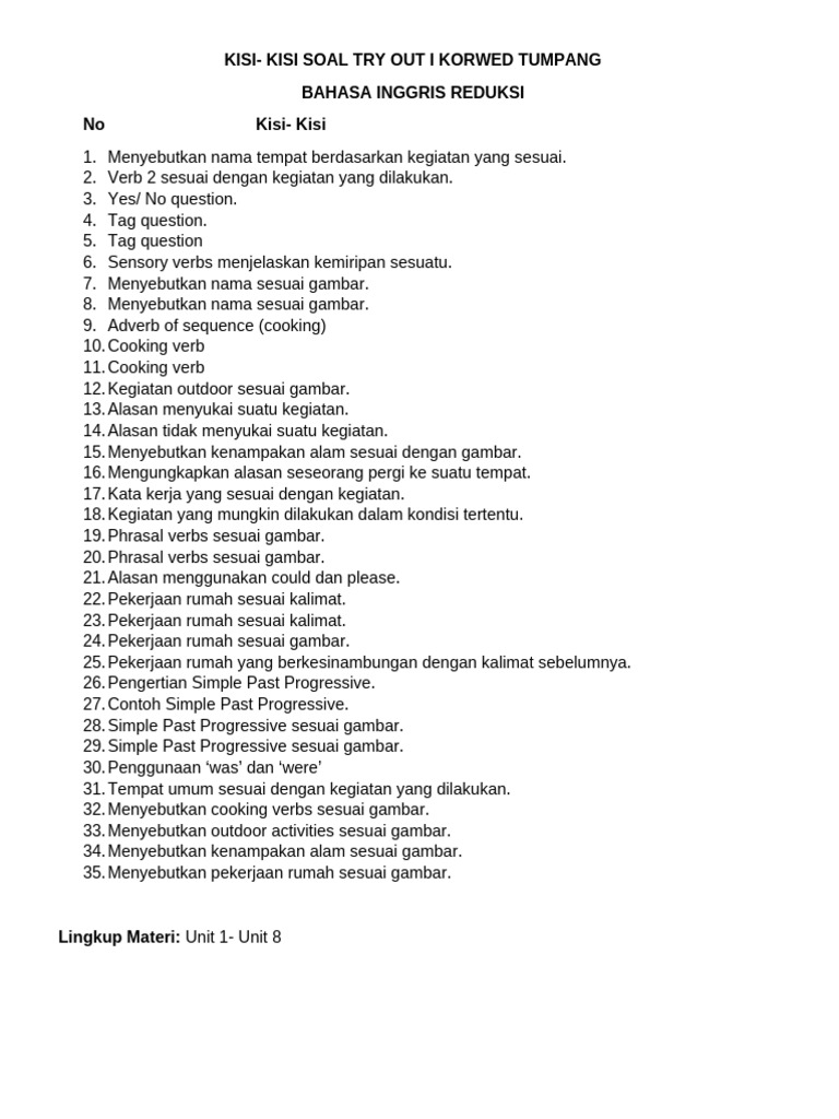 Kelas 6 TryOut1 Kisi Red | PDF