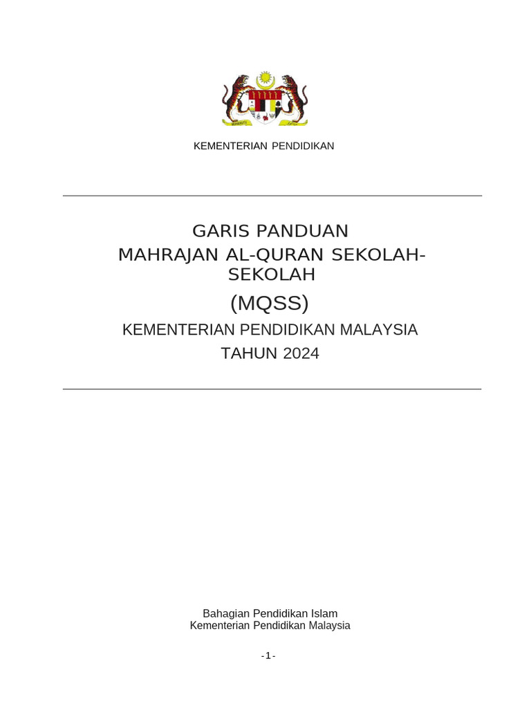 Mqss KPM Mahrajan Al-Quran 2024 | PDF