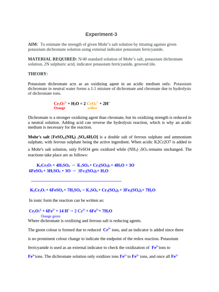 Exp-3 External Indicator | PDF | Titration | Chemistry