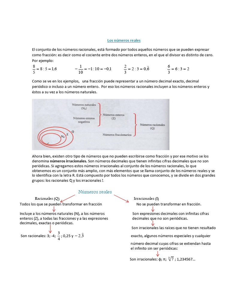 Los Numeros Reales 24 | PDF | Números | Número racional